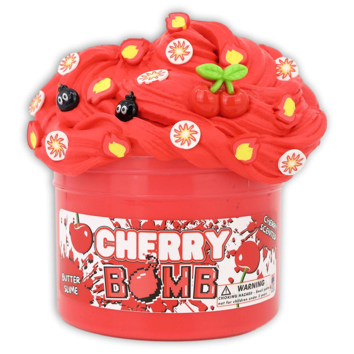 Dope Slimes 8 oz Cherry Bomb Slime - Owl & Goose Gifts