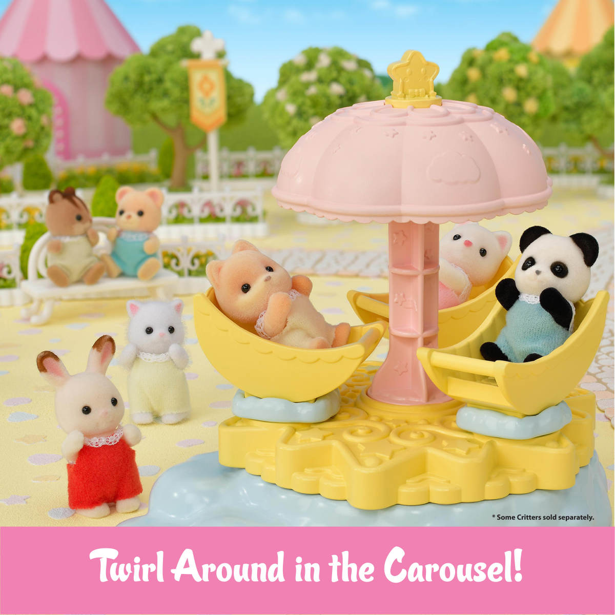 Calico Critters Baby Star Carousel Set – Owl and Goose Gifts