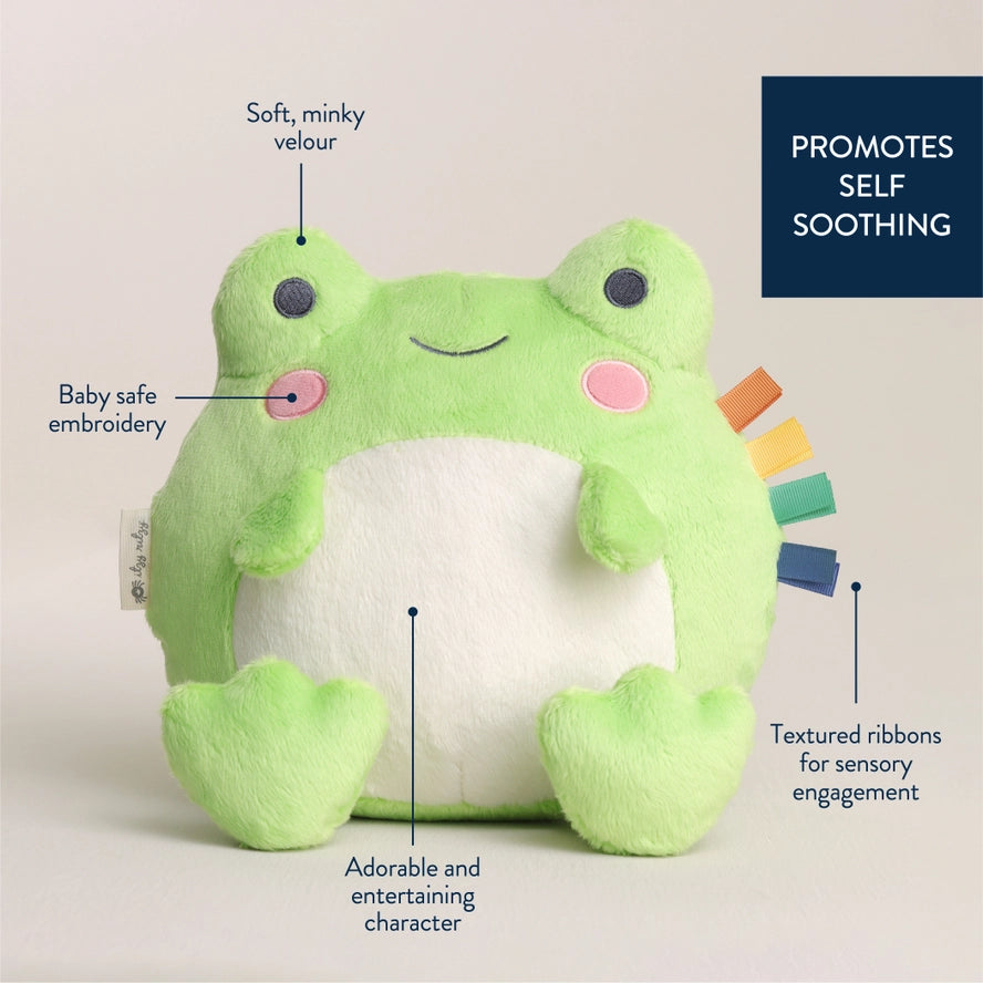 Itzy Ritzy Sweetie Snuggles™ Frog Plush Toy – Owl and Goose Gifts