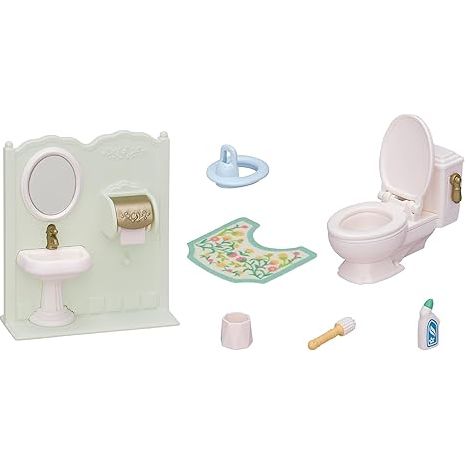 Calico Critters Toilet Furniture and Accessories Set - Owl & Goose Gifts