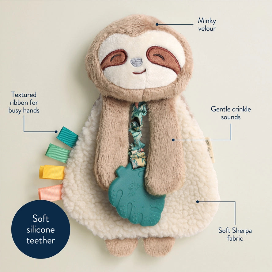 Itzy Ritzy Itzy Friends Lovey™ Sloth Plush Teether Toy – Owl and Goose ...