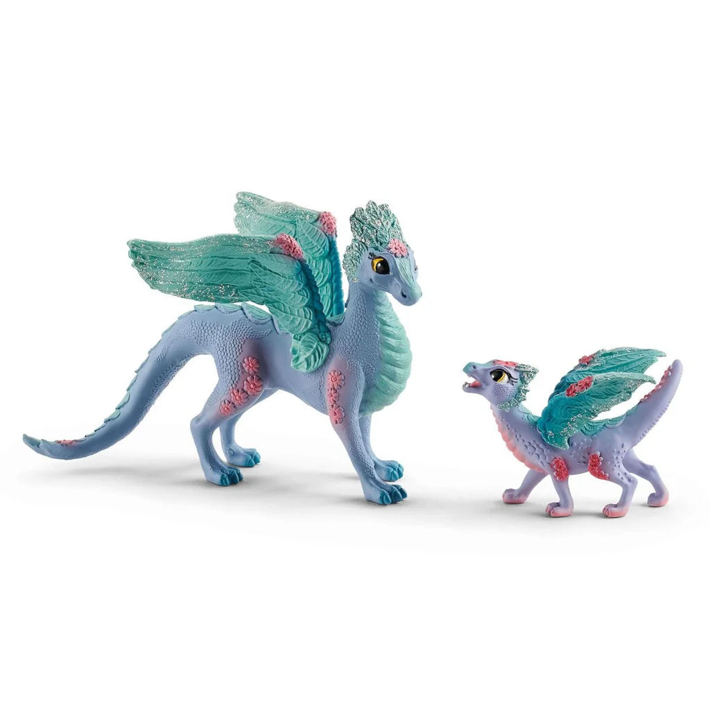 Schleich Bayala Blossom Dragon Mother and Child Toy Figure Set – Owl ...