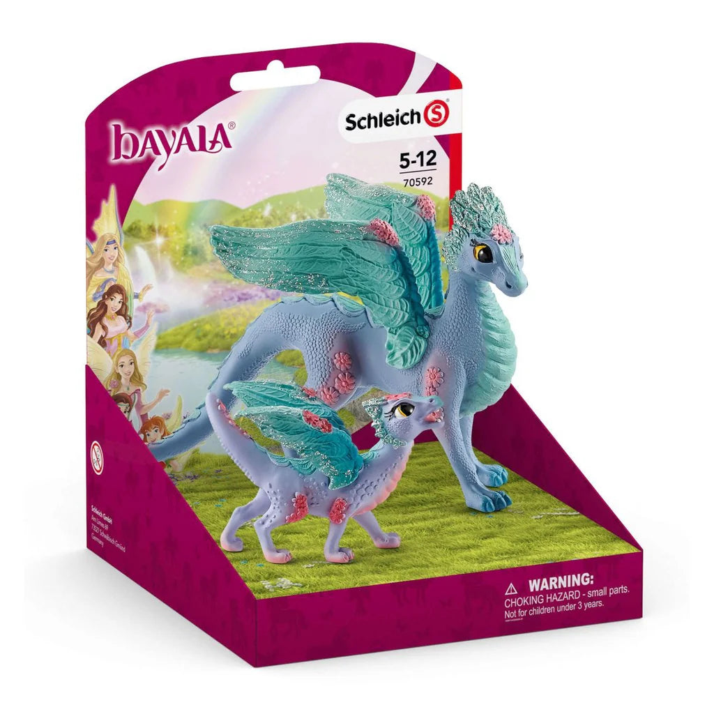 Schleich Bayala Blossom Dragon Mother and Child Toy Figure Set – Owl ...