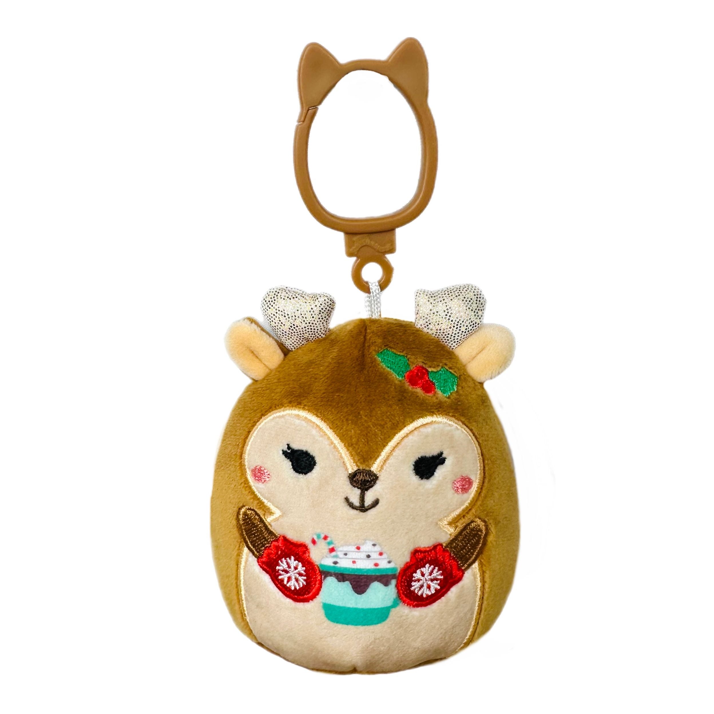 Squishmallow Christmas Clip Deer with Cocoa - Darla 3.5 Inch – Owl and ...