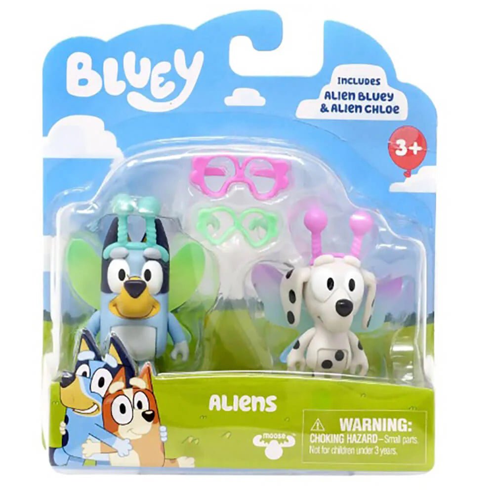 Bluey Story Mini Figures 2-Pack - Aliens - Owl & Goose Gifts – Owl and ...
