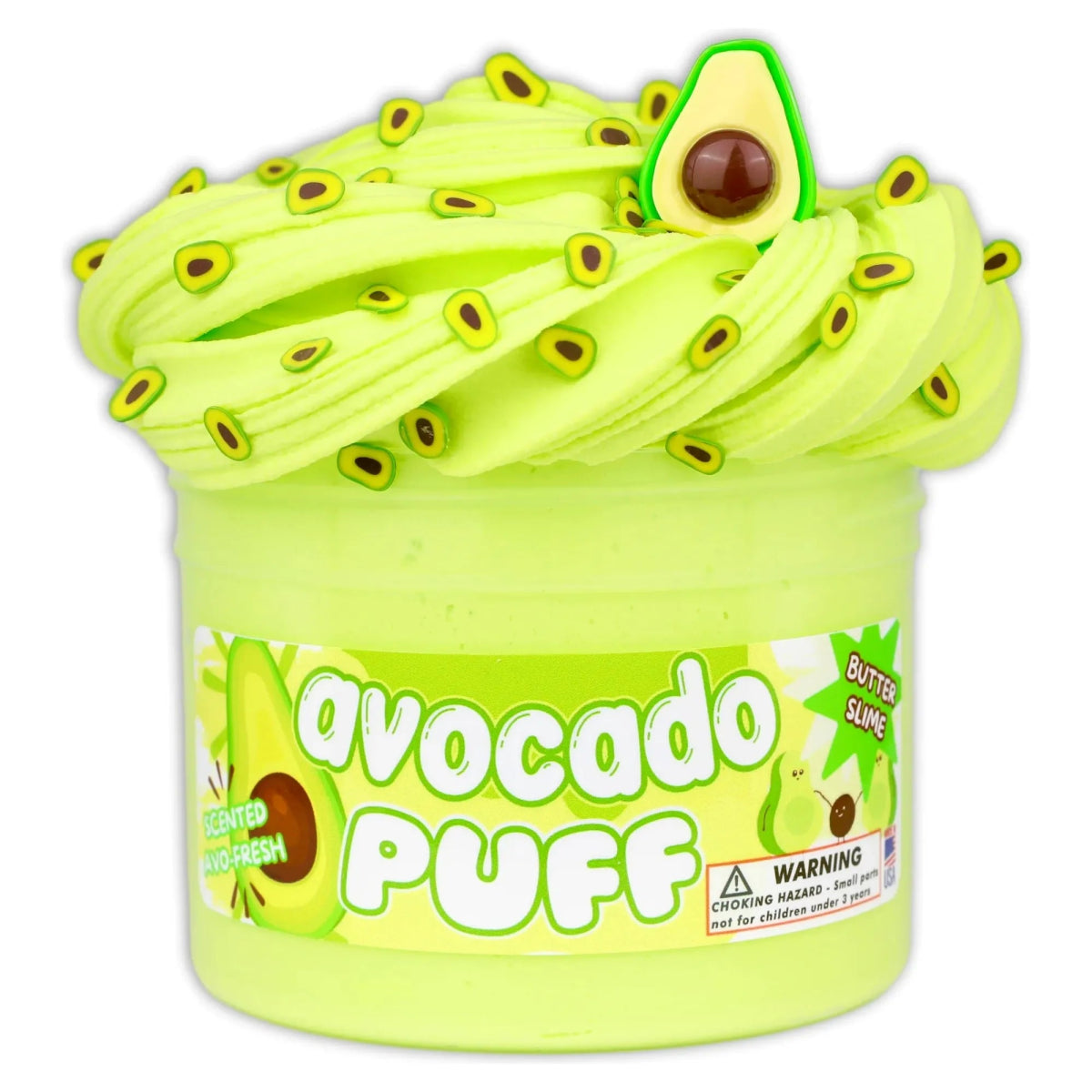 Dope Slimes 8 oz Avocado Puff Slime - Owl & Goose Gifts – Owl and Goose ...