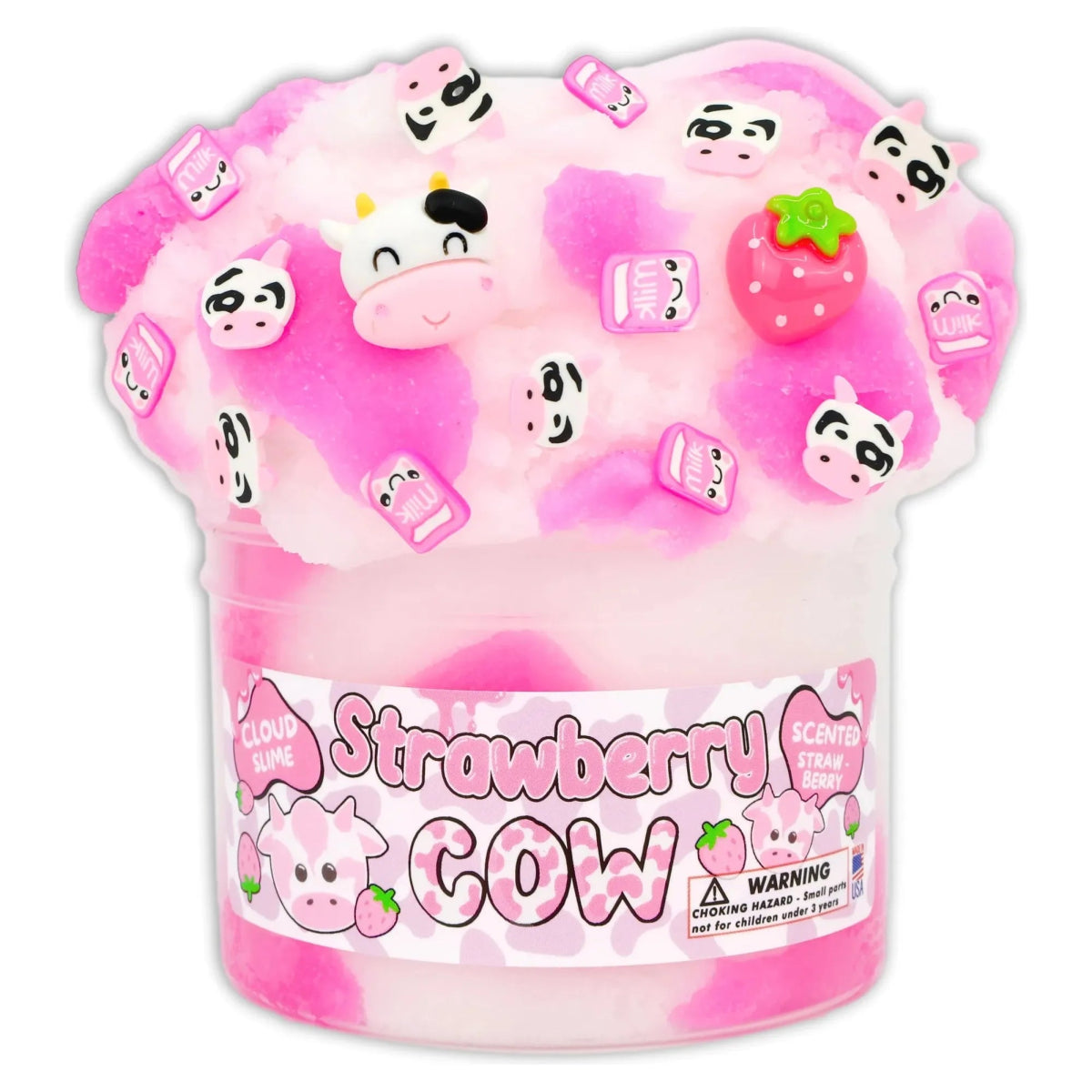 Dope Slimes 8 oz Strawberry Cow Slime - Owl & Goose Gifts – Owl and ...