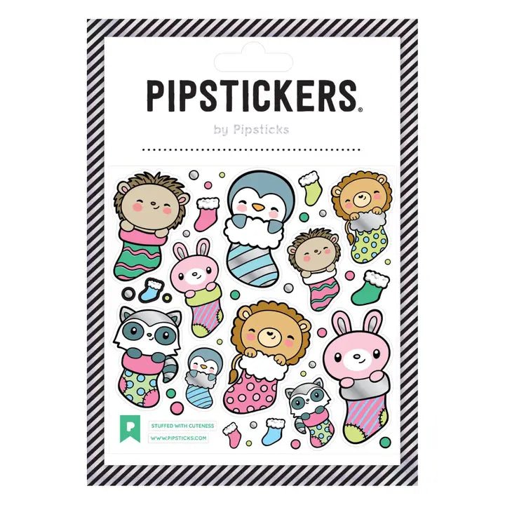 Pipsticks Stuffed With Cuteness Holiday Stickers - Owl & Goose Gifts