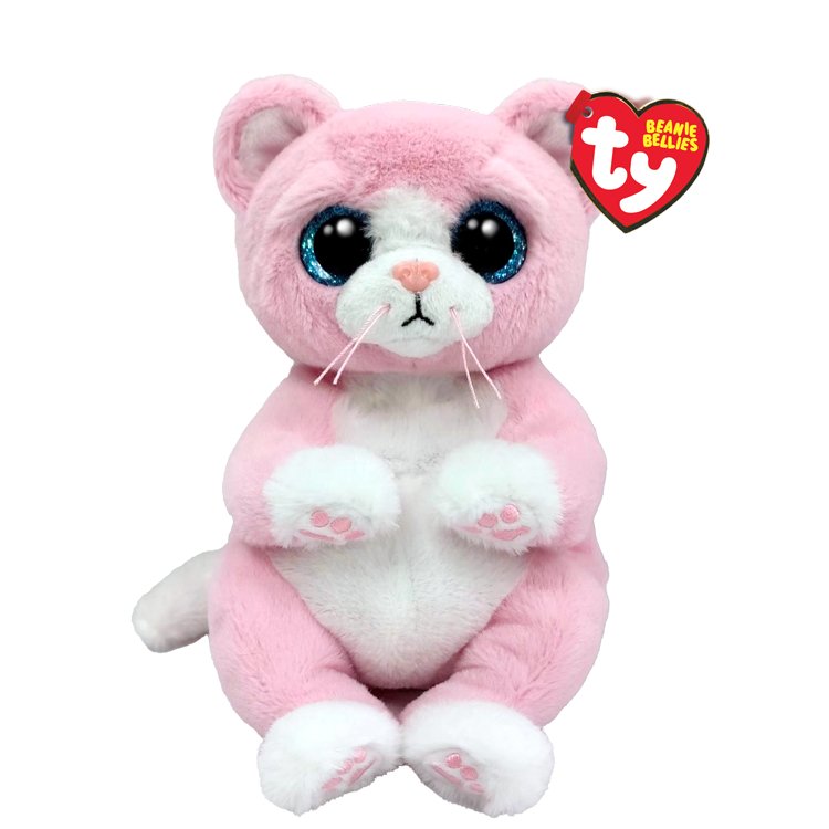 Ty Beanie Bellies 8 Inch Lillibelle the Pink Cat Plush Toy - Owl ...